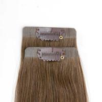 China Seamless PU Clip In Hair Extensions 100% Remy Human Hair 14-28 Inch No Tangle for sale