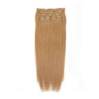 China Unprocessed Seamless PU Skin Weft Clip In Hair Extensions 100g 14-28 Inch No Shedding for sale