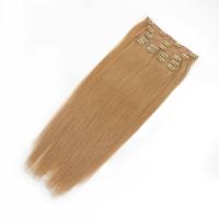 China Raw Virgin Cambodian Human Hair Clip In Extensions 14-28 Inch 100g PU Skin Weft Seamless for sale