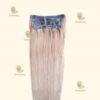 China 100% Remy Human Hair Lace Clip In Hair Extensions Natural Wave 14-28 Inch 100-180g for sale