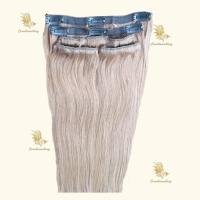 China 100% Russian Remy Human Hair Clip On Extensions 14-28 Inch 100-180g Pre Bonded Clips for sale