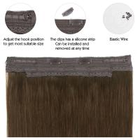 China 100% Remy Human Hair Straight Fish Wire Haloin Hair Extensions 100g 14-26 Inch for sale
