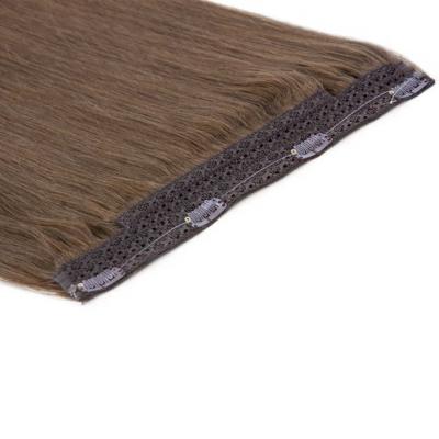 China 100g 20inch 100 Remy Human Hair Seamless Halo Hair Extension Straight No Clip No Glue for sale
