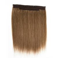 China 100g 20inch 100 Remy Human Hair Seamless Halo Hair Extension Straight No Clip No Glue for sale