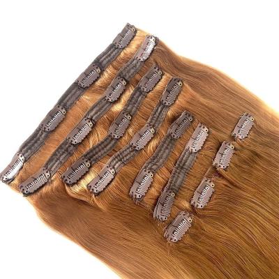 China 100% Remy Human Hair Clip In Brazilian Hair Extensions 14-28 Inch 100-180g for sale
