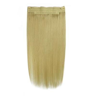 China 100% Remy Human Hair Flip In Hair Extension Fish Wire Halo 100g 14-26 Inch for sale
