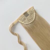 China Customized Double Drawn Straight Blonde Virgin Cuticle Aligned Human Hair Ponytail for sale
