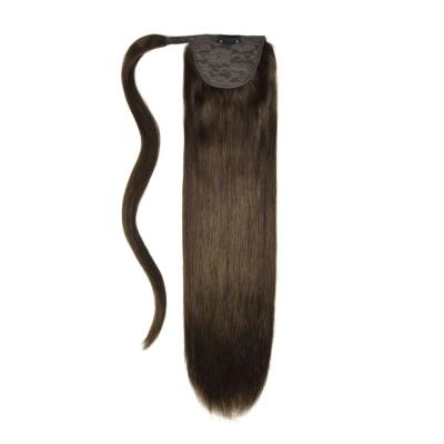 China Cuticle Aligned Raw Virgin Human Hair Ponytail Extensions 90g 14-26 Inch Wholesale for sale