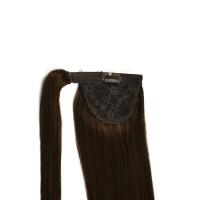 China Cuticle Aligned Raw Virgin Human Hair Ponytail Extensions 90g 14-26 Inch Wholesale for sale