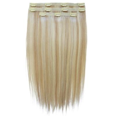 China 100% Remy Human Hair Clip In Extensions 14-28 Inch 100-180g Custom Color for sale