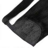 China 100% Remy Human Hair Ponytail Extensions Straight Wrap Around 14-26 Inch 90g for sale
