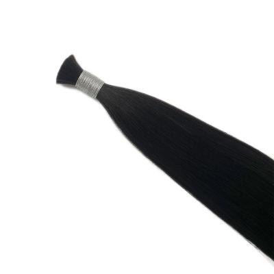 China Remy Human Hair Bulk Russian Virgin Cuticle Aligned Straight Hair Extensions 100g 14-26 Inch for sale