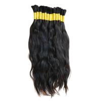 China 100g Russian Slavic Remy Human Hair Bulk Extension 20-100cm Length Natural Color for sale