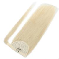 China Remy Human Hair Ponytail Extension 18 20 22 Inch Clip in Comb Real Hair for Women for sale