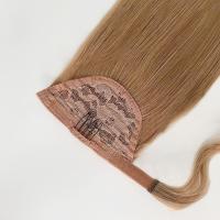 China 100% Remy Human Hair Ponytail Extension Wrap Around 14-26 Inch Silky Straight for Women for sale