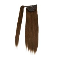 China 100% Remy Human Hair Ponytail Extension Wrap Around 14-26 Inch Silky Straight for Women for sale