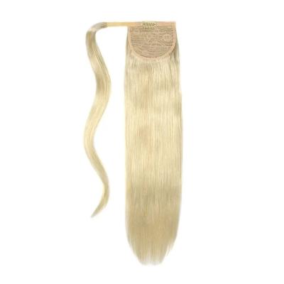 China Raw Virgin Cuticle Aligned Hair Ponytail 10A 12A Grade Natural Straight 14-26 Inch 90g for sale