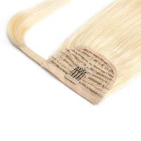 China Raw Virgin Cuticle Aligned Hair Ponytail 10A 12A Grade Natural Straight 14-26 Inch 90g for sale