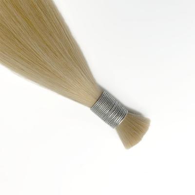 China 100g Remy Human Hair Bulk Unprocessed No Weft Straight Bundles 14-26 Inch for Hair Extensions for sale