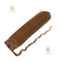 China 100% Remy Human Hair Ponytail Straight Style Dyeable Russian Hair 14-26 Inch 90g for sale