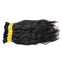 China 100g Virgin European Blonde Silver Grey Wet and Wavy Human Braiding Hair Bulk 14-26 Inch for sale