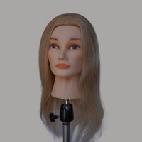 China 100% Human Hair Salon Practice Hairdresser Training Head Mannequin Dummy Doll Head 16 Inch for sale