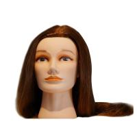 China 100% Human Hair Mannequin Head 8-24 Inch for Hairdresser Training Cosmetology Practice European Face for sale