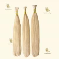 China 100% Remy Human Hair Bulk Extension 24 Inch 100g Natural Color Machine Weft for sale