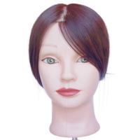 China 100% Human Hair Training Head 165g Asia Face for Hair Styling 8-24 Inch for sale