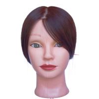 China 100% Human Hair Training Head 165g Asia Face for Hair Styling 8-24 Inch for sale
