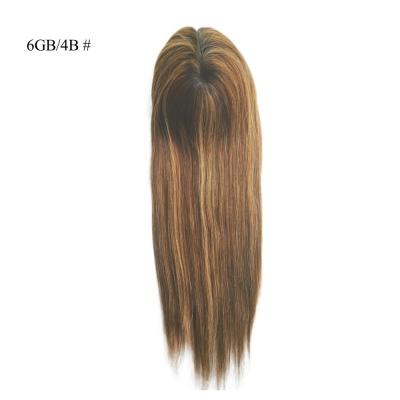 China Mono Top Human Hair Topper 5.5x6 Inch 130 Density Hand Tied Remy Hair Topper for sale