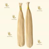 China 100% Remy Human Hair Bulk Straight Extensions 14-26 Inch Dyeable Black to Blonde for sale