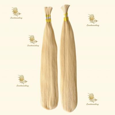 China 100% Remy Human Hair Bulk Straight Extensions 14-26 Inch Dyeable Black to Blonde for sale