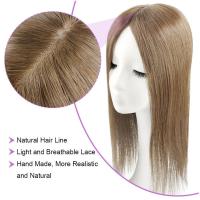 China Mono Top Human Hair Topper 5.5x6 Inch 130 Density Hand Tied Remy Hair Topper for sale