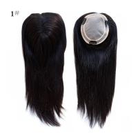 China 5.5x6 Inch Hand Tied Mono Top Remy European Human Hair Toupee Topper PU Perimeter 130% Density for sale