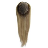 China 100% Remy Human Hair Mono Base Topper 5.5x6 Inch 130 Density Highlight Color for Women for sale