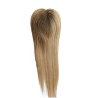 China 100% Remy Human Hair Mono Base Topper 5.5x6 Inch 130 Density Highlight Color for Women for sale