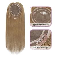 China Mono Hair Topper for Women Highlight Colors 12 Inch 14 Inch 16 Inch 18 Inch 130% Density for sale