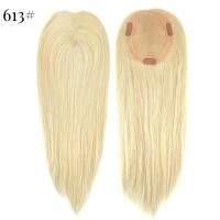 China 16 Inch Russian European Hair Blonde Highlight Women Mono Topper 5.5x6 Base for sale