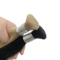 China 100g Straight Russian Remy Human Hair Bulk 14-28 Inch Light Color Extensions for sale