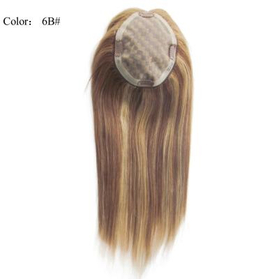 China 100% Remy Human Hair Mono Base Topper 5.5x6 Inch Hand Tied Top Piece for Women for sale