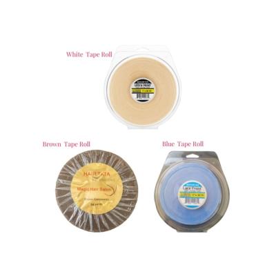 China Hair Extension Tape Roll Double Sided Adhesive Wig Glue Tape 1 Inch by 36 Yard for sale