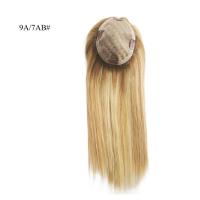 China European Hair Brazilian 100% Human Hair Mono Base Topper for Women 16 inch 130 Density for sale