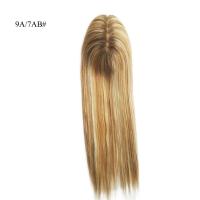 China European Hair Brazilian 100% Human Hair Mono Base Topper for Women 16 inch 130 Density for sale