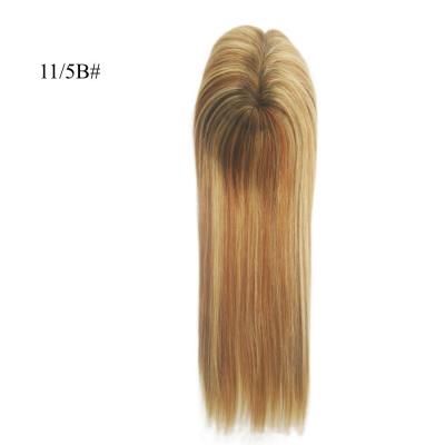 China Women's Mono Base Hair Topper 100% Remy Human Hair Natural Straight 16 Inch 130 Density for sale