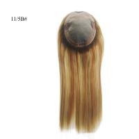 China Women's Mono Base Hair Topper 100% Remy Human Hair Natural Straight 16 Inch 130 Density for sale