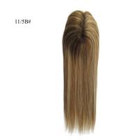 China Women's Mono Base Hair Topper 100% Remy Human Hair Natural Straight 16 Inch 130 Density for sale