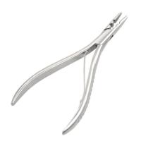 China Stainless Steel Keratin Hair Extension Pliers 17.5cm for I Tip Micro Ring Bead Removal for sale