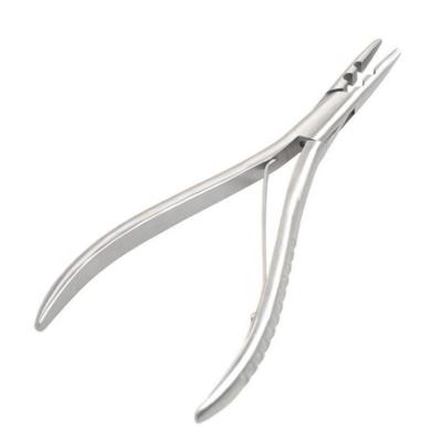 China Stainless Steel Keratin Hair Extension Pliers 17.5cm for I Tip Micro Ring Bead Removal for sale