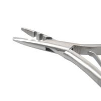 China Stainless Steel Keratin Hair Extension Pliers 17.5cm for I Tip Micro Ring Bead Removal for sale